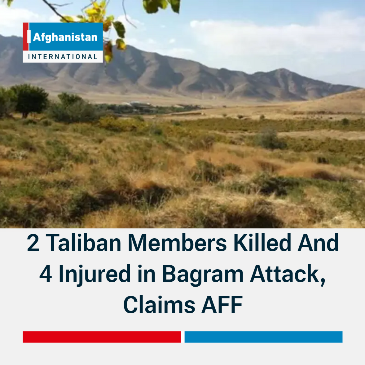 2 Taliban Members Killed And 4 Injured in Bagram Attack, Claims AFF | Afghanistan International