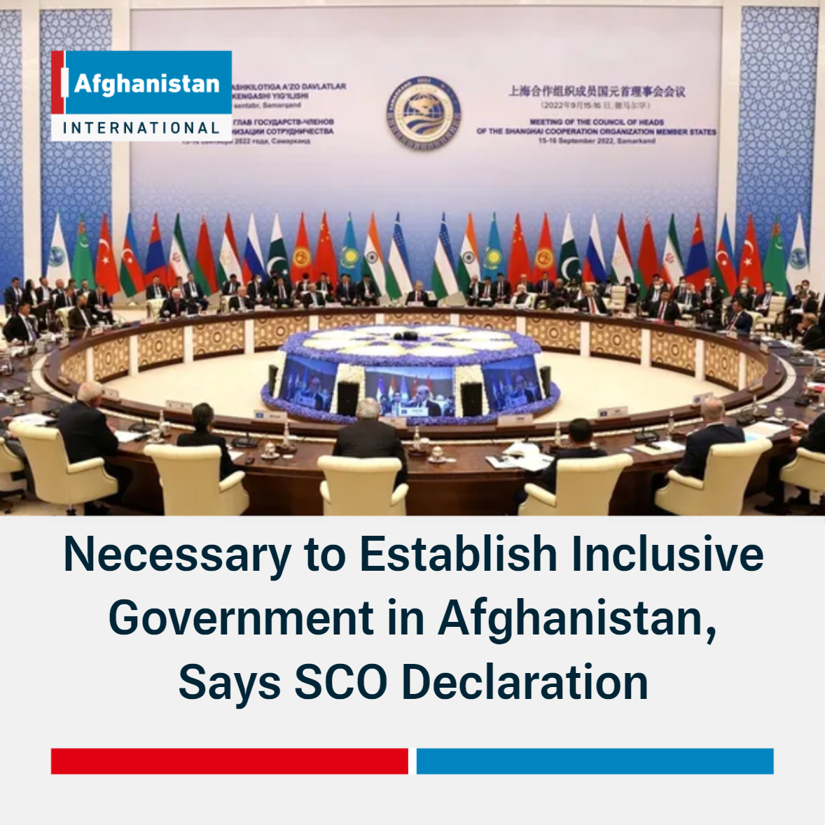 Necessary to Establish Inclusive Government in Afghanistan, Says SCO ...