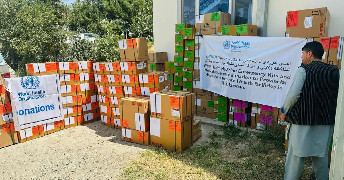 سازمان جهانی بهداشت هشت تن دارو به شفاخانه حوزهای بدخشان کمک کرد